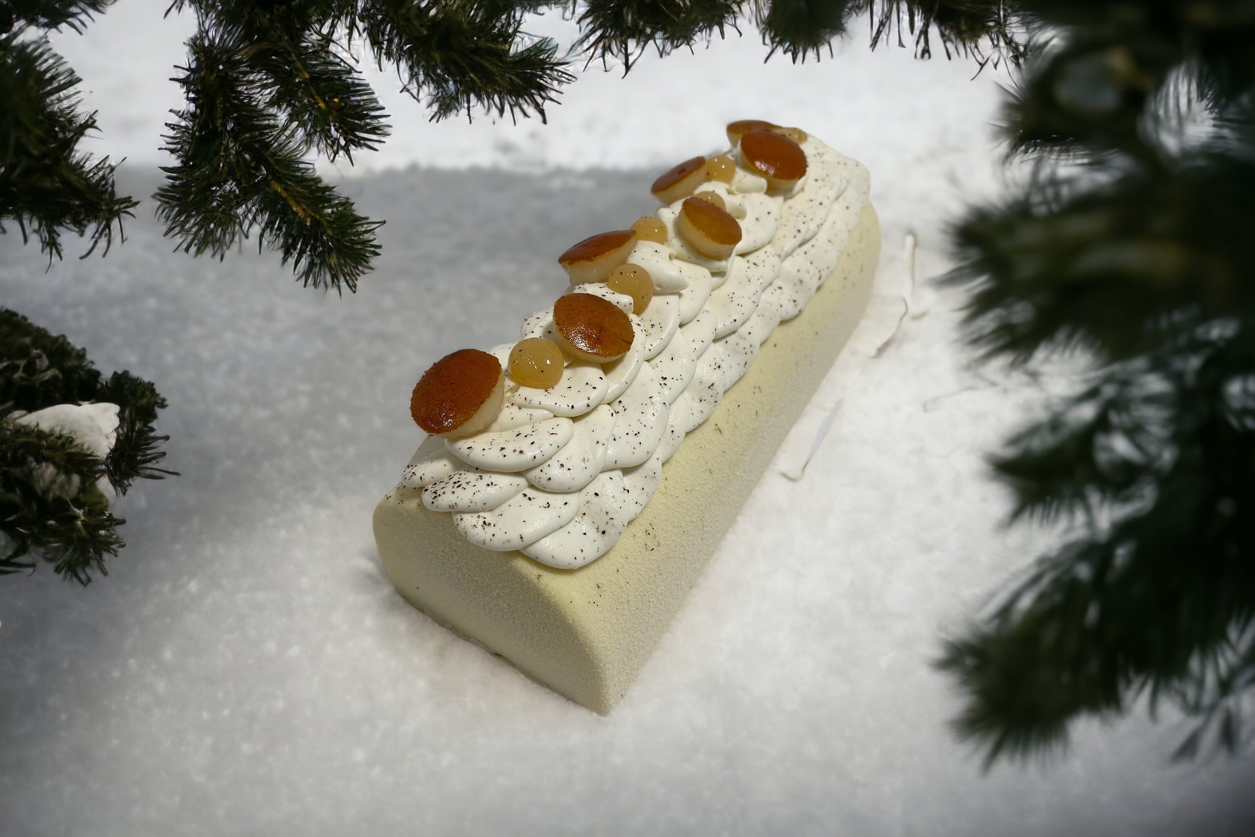 Pear, Vanilla and Caramel Yule Log | Colette Bakery